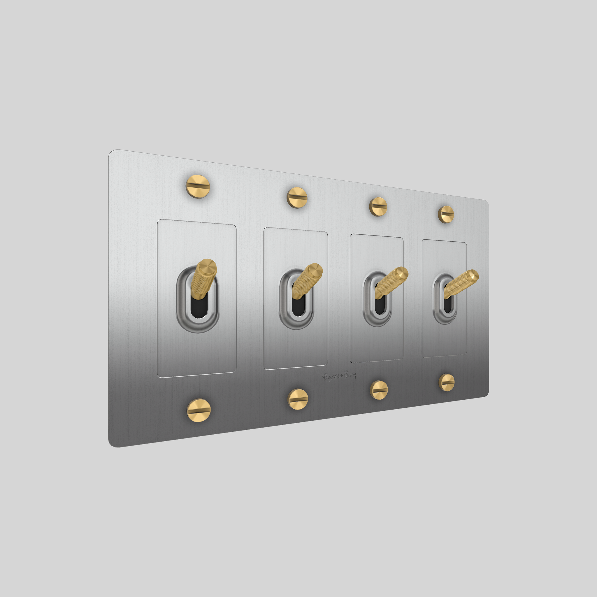 4G TOGGLE / CROSS / WITH LOGO / STEEL / BRASS