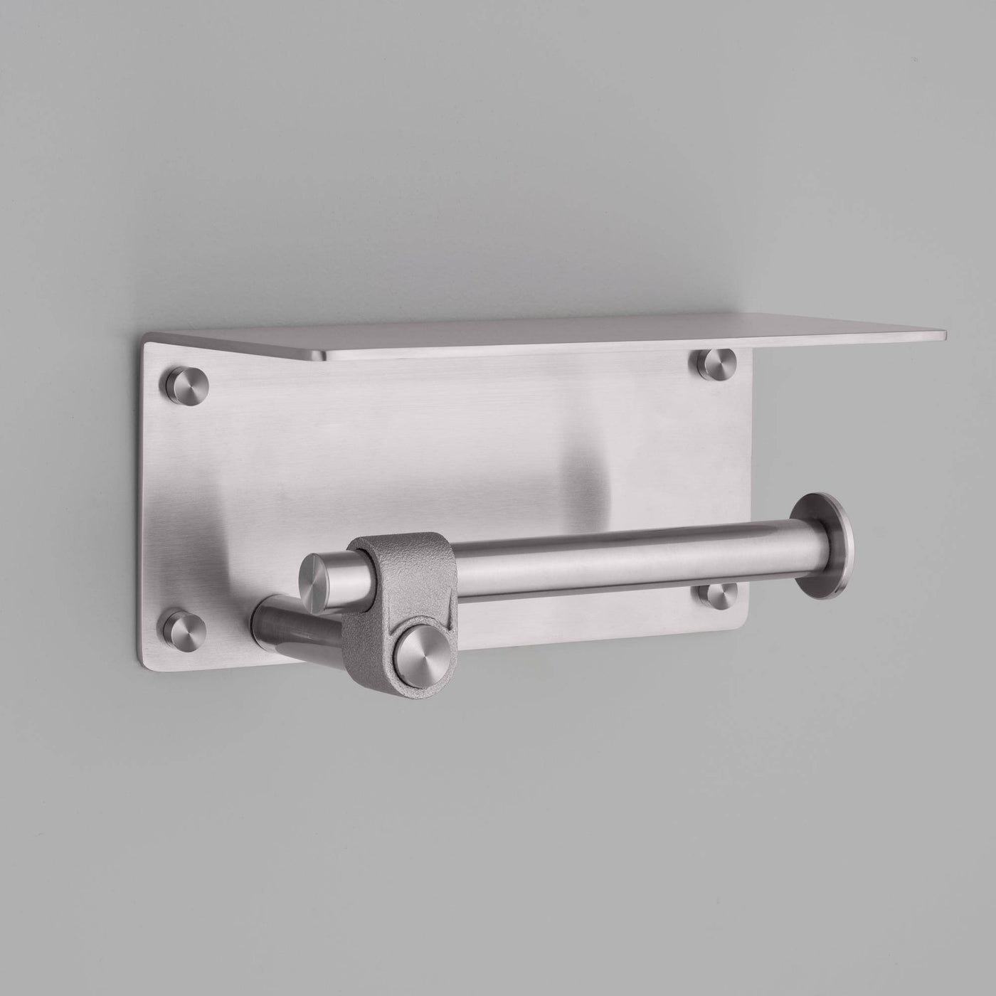 TOILET ROLL HOLDER / WITH SHELF / CAST