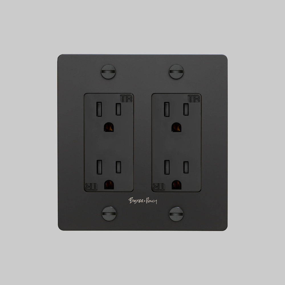 2G DUPLEX OUTLET / CROSS / WITH LOGO