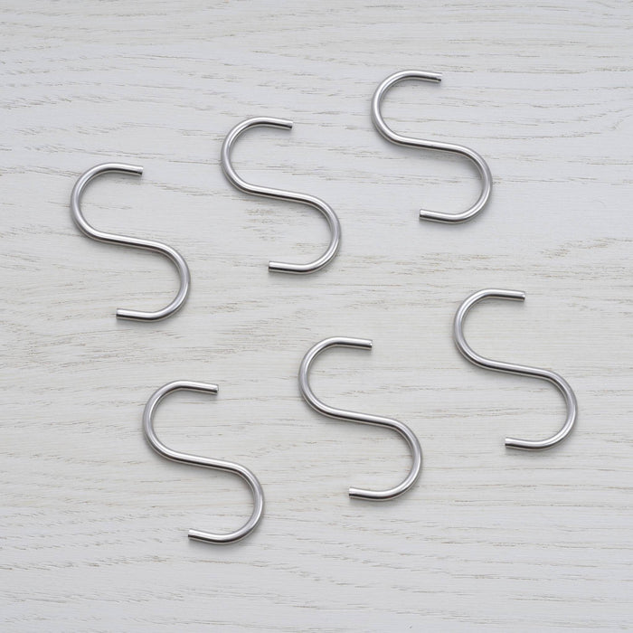 HANGER SHELF / S HOOK / STEEL / SET OF 6